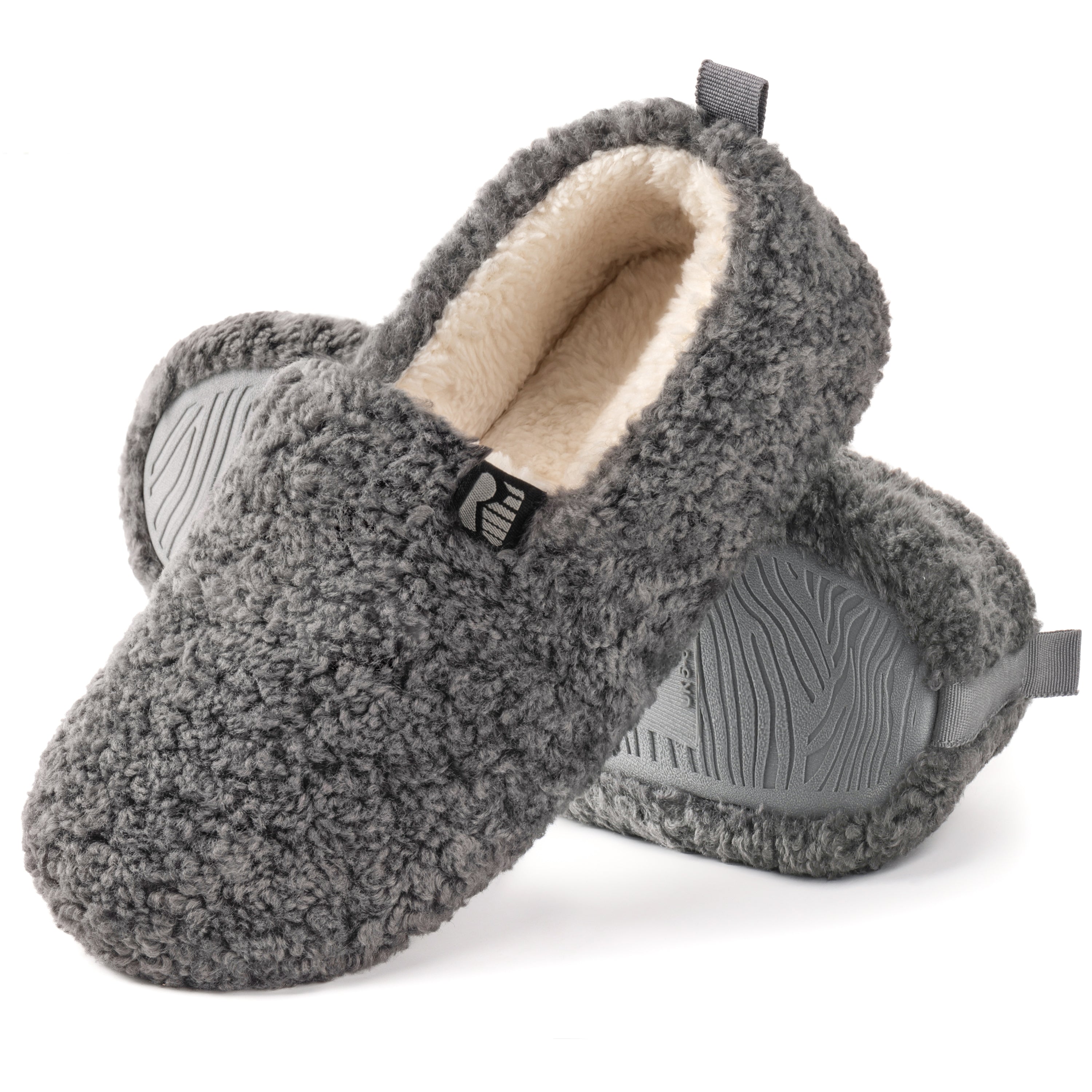 RockDove Women's Faux Shearling Closed Back Slipper with Memory Foam ...