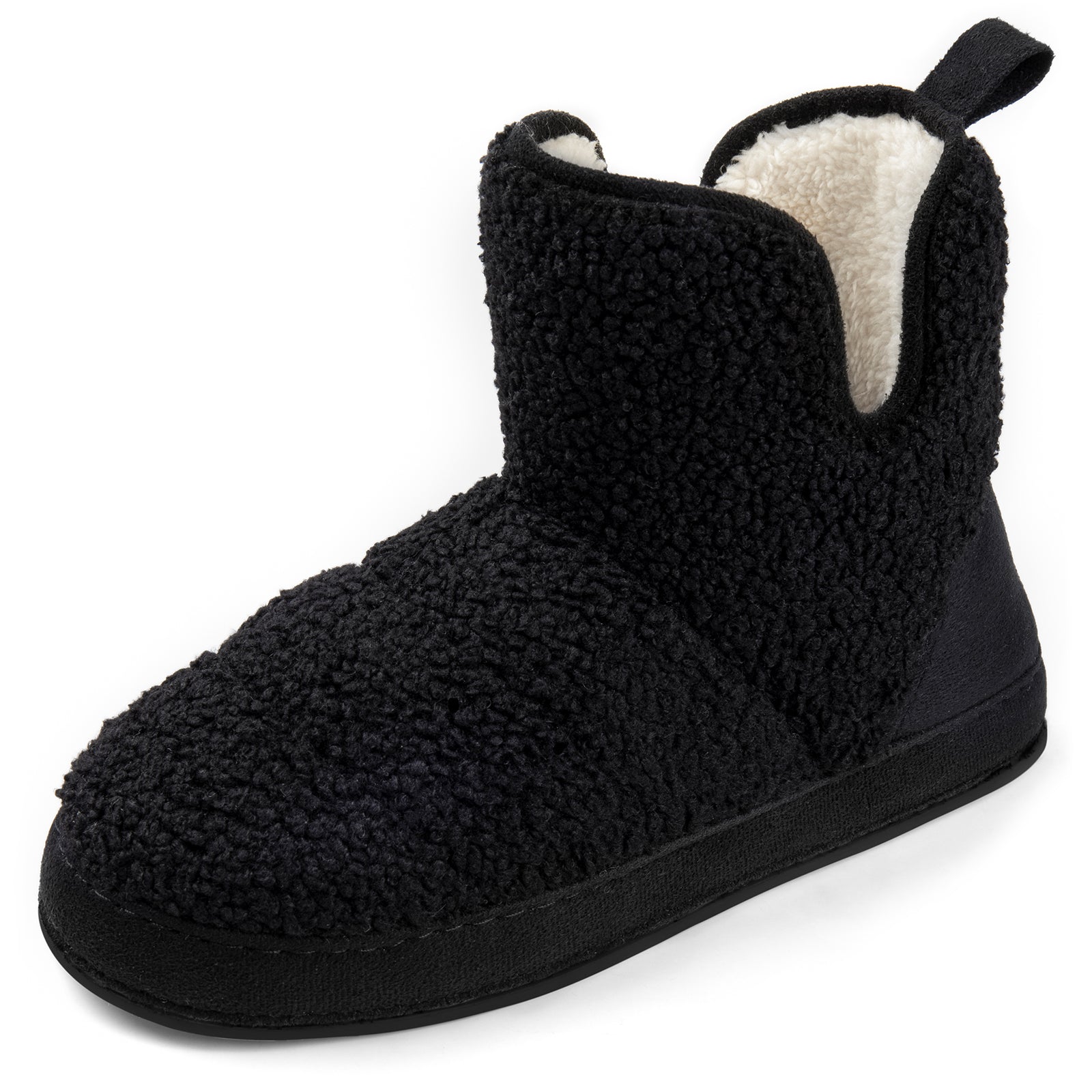 Women's Fuzzy Fleece House Bootie Ladies' Memory Foam Slipper ...